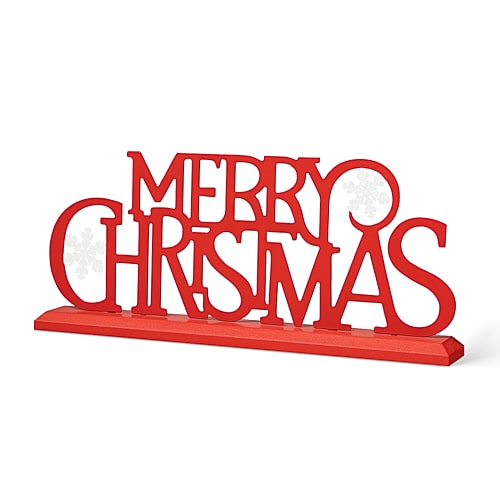 Click here for Glitzhome Wood & Metal Merry Christmas Tabletop De... prices