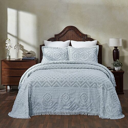 Click here for Better Trends Heirloom Bedspread Set  One Size  Bl... prices