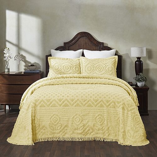 Click here for Better Trends Heirloom Bedspread Set  One Size  Ye... prices