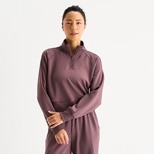 Click here for Xersion Womens Scuba Luxe Half Zip Pullover  Petit... prices