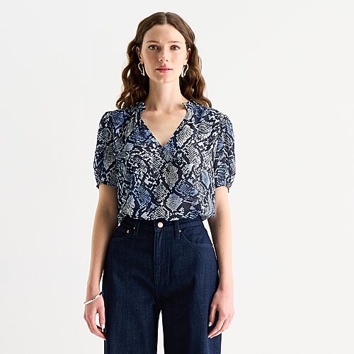 Click here for Worthington Womens V Neck Short Sleeve Blouse  Sma... prices