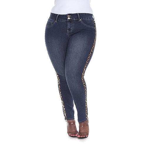 Click here for White Mark Plus Size Super Stretch Denim with Chee... prices