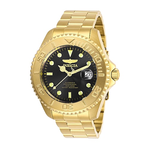 Click here for Invicta Pro Diver Mens Automatic Gold Tone Stainle... prices