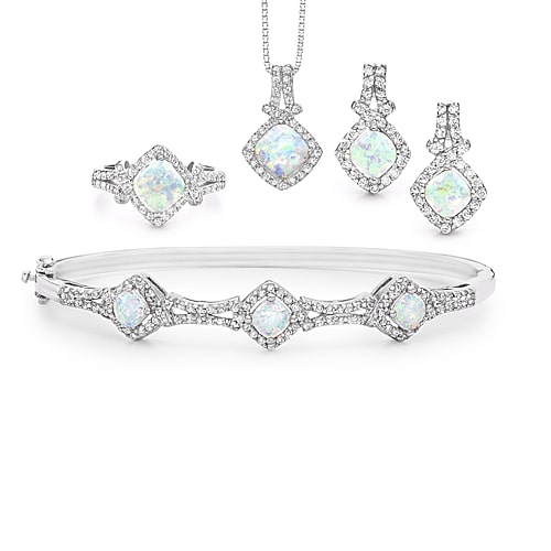 Click here for Lab-Created Opal & Cubic Zirconia 4-pc. Set  6 prices