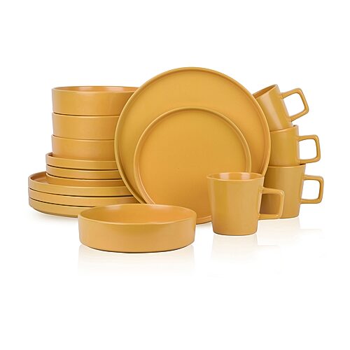 Stone Lain Cleo 16 Pc. Dinnerware Set  Service For 4 - Yellow