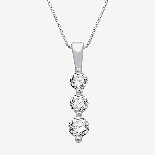 Click here for 3-Stone Linear (H-I / I1) Womens 1/2 CT. T.W. Lab... prices