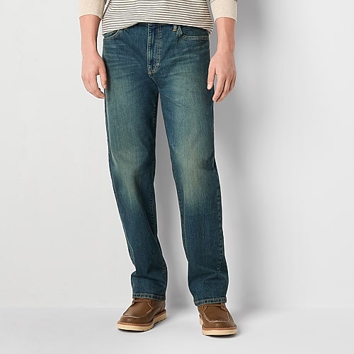 Click here for mutual weave Mens Straight Leg Relaxed Fit Jean  3... prices