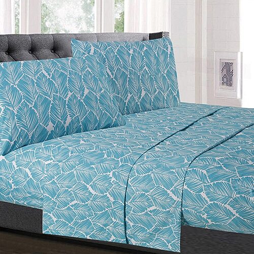 Click here for Sweet Home Collection Tropical Leaf Printed Sheet... prices
