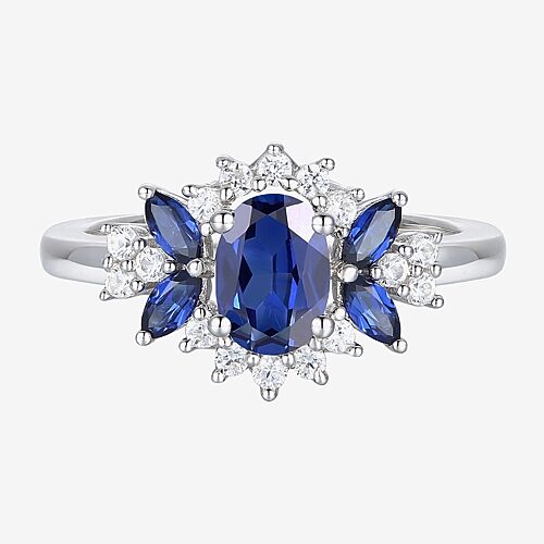 Click here for Womens Lab Created Blue Sapphire Sterling Silver C... prices