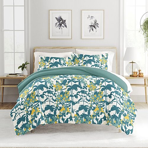Click here for Casual Comfort Boho Flower Patterned Reversible Du... prices