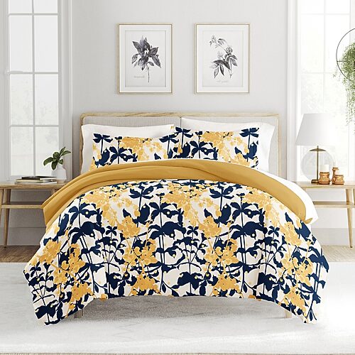 Click here for Casual Comfort Boho Flower Patterned Reversible Du... prices