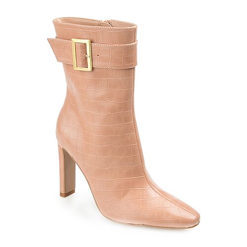 Click here for Journee Collection Womens Elanie Croc Booties - Ta... prices