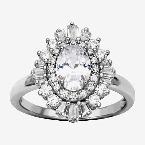 Click here for DiamonArt Womens White Cubic Zirconia Sterling Sil... prices