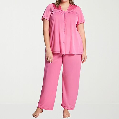 Click here for Exquisite Form Womens V-Neck Short Sleeve 2-pc. Pl... prices
