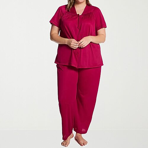 Click here for Exquisite Form Womens V-Neck Short Sleeve 2-pc. Pl... prices