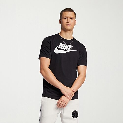 Click here for Nike Mens Sportswear Logo T-Shirt - Black/white prices