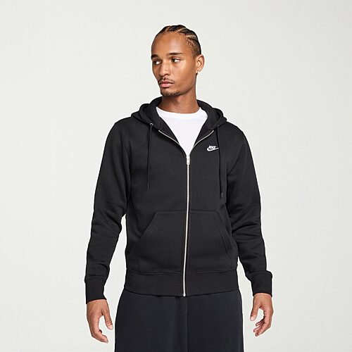 Click here for Nike Mens Full-Zip Fleece Hoodie - Black/White prices
