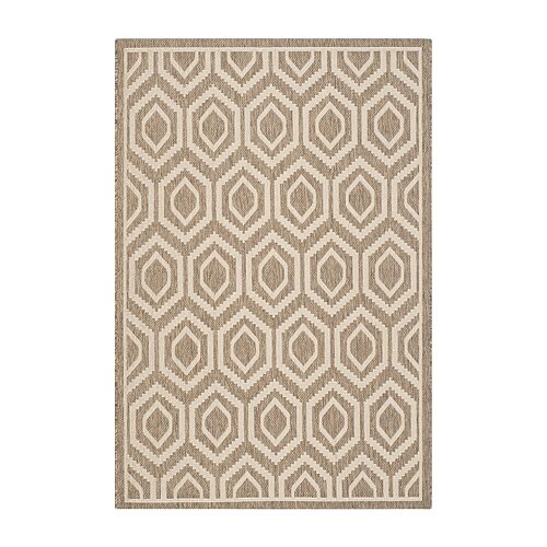 Safavieh Courtyard Collection Carmella Geometric Indoor/Outdoor Area Rug  One Size  Brown