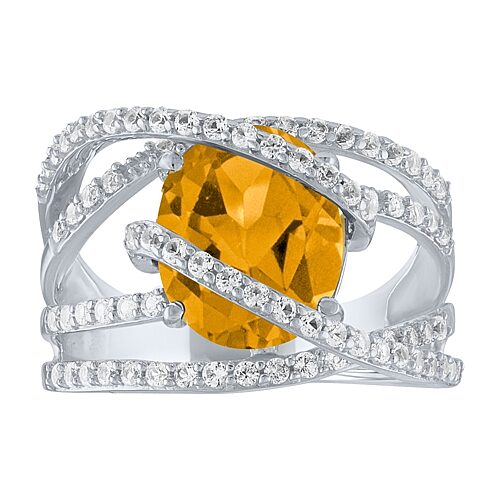 Click here for Womens Genuine Yellow Citrine Sterling Silver Cock... prices