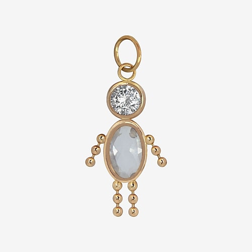 Click here for 10K Gold April Birthstone Babies Boy Charm  One Si... prices