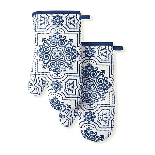 Click here for Martha Stewart Stripe Medallion 2-pc. Oven Mitt Se... prices