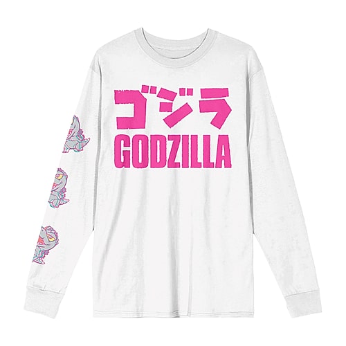 Click here for Toho Chibi Godzilla Long Sleeve Boyfriend Tee Wome... prices