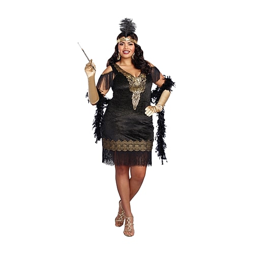 Click here for Womens Flapper Dress Costume  2x  Black prices