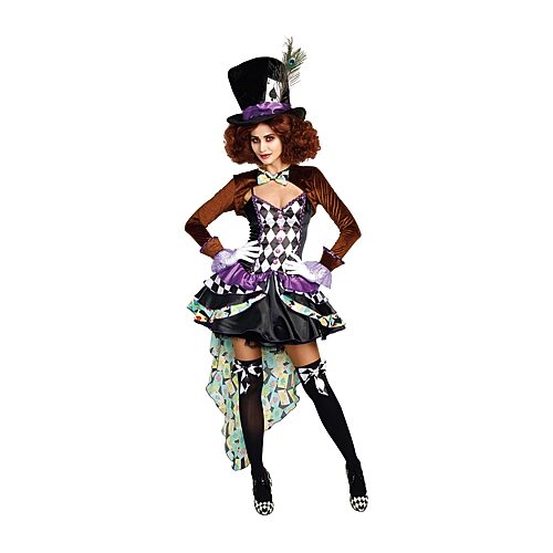 Click here for Womens Whimsical Madness Costume  Small  Black prices