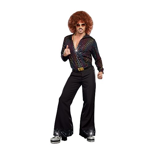 Click here for Mens 70s Disco Costume  Medium  Black prices