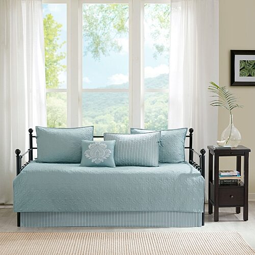 Madison Park Quebec Reversible 6-Pc. Quilt Set  Daybed - Seafoam