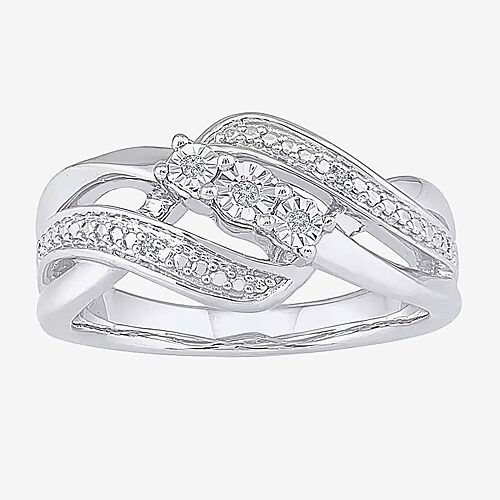 Click here for Womens Diamond Accent Natural White Diamond Sterli... prices