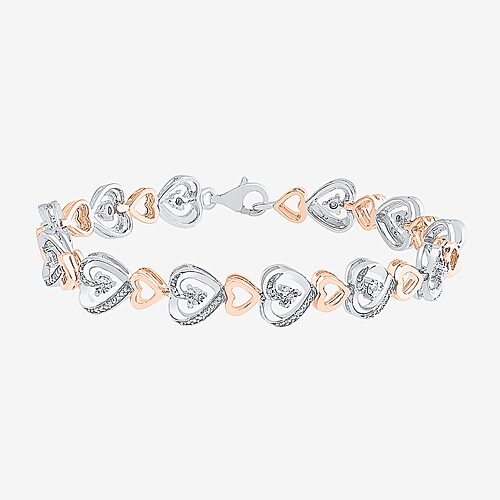 Click here for Womens 1/10 CT. T.W. Natural White Diamond 14K Ros... prices