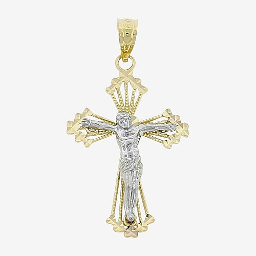 Click here for Women’s 14K Gold Two-Tone Crucifix Cross Pendant... prices