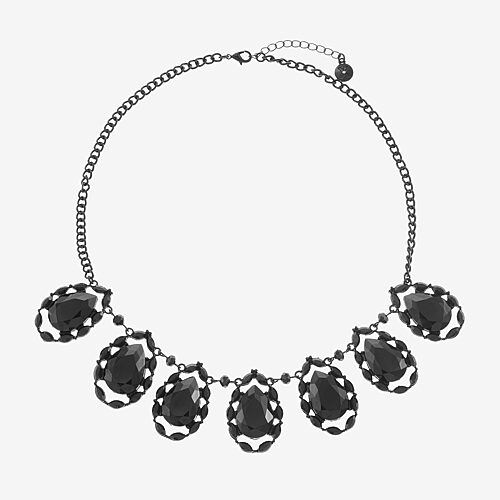 Click here for Mixit Teardrop Womens Black 20 Inch Collar Necklac... prices