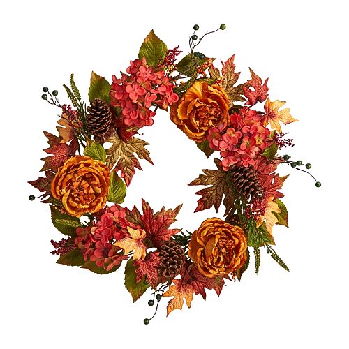 Click here for Nearly Natural 25 Assorted Faux Wreath  One Size... prices