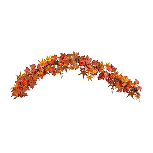 Click here for Nearly Natural Maple Pumpkin Gourd & Berry Faux Ch... prices