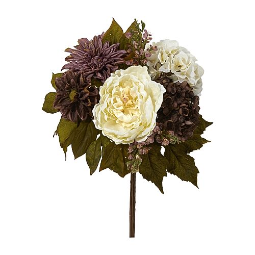 Click here for Nearly Natural Peony Hydrangea & Dahlia Faux Artif... prices