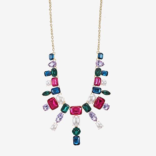 Click here for Bijoux Bar Frontal Womens Multi Color Statement Ne... prices