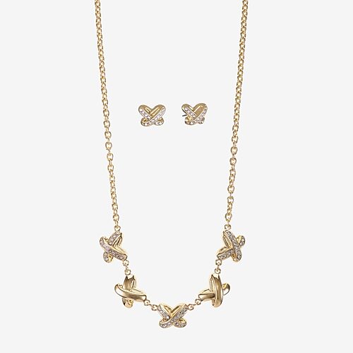 Click here for Liz Claiborne Collar Necklace And Stud Earring Wom... prices