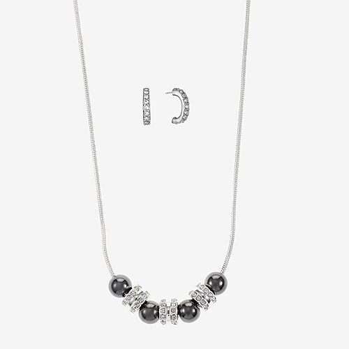 Click here for Liz Claiborne Collar Necklace And Hoop Earring Wom... prices