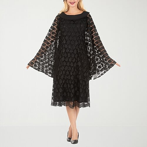Click here for Giovanna Collection Womens Midi Boat Neck Sleevele... prices