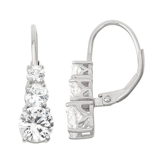 Click here for Lab Created White Sapphire Sterling Silver Leverba... prices
