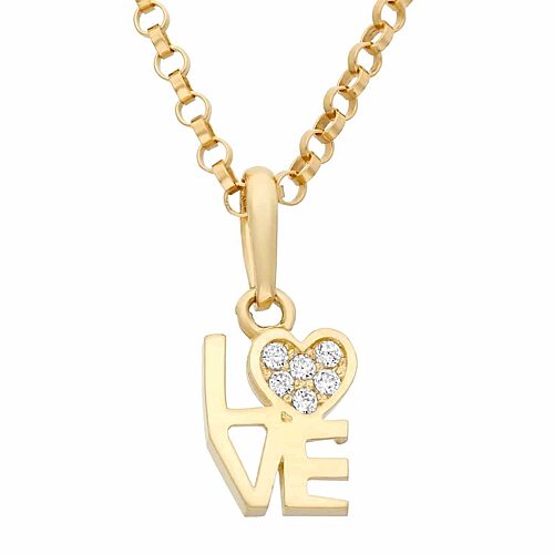 Click here for Girls Lab Created White Cubic Zirconia 14K Gold 14... prices