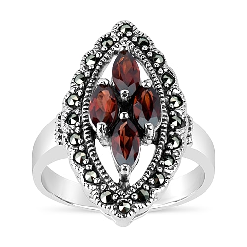 Click here for Womens Genuine Black Marcasite Sterling Silver Coc... prices