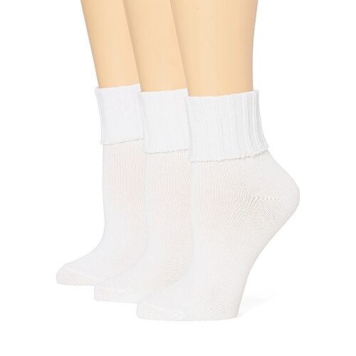 Click here for Mixit Ribbed Womens Multi-Pack 3 Pair Turncuff Soc... prices