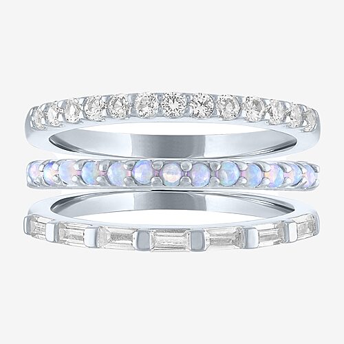 Click here for Womens Lab Created Gemstone Sterling Silver Ring S... prices