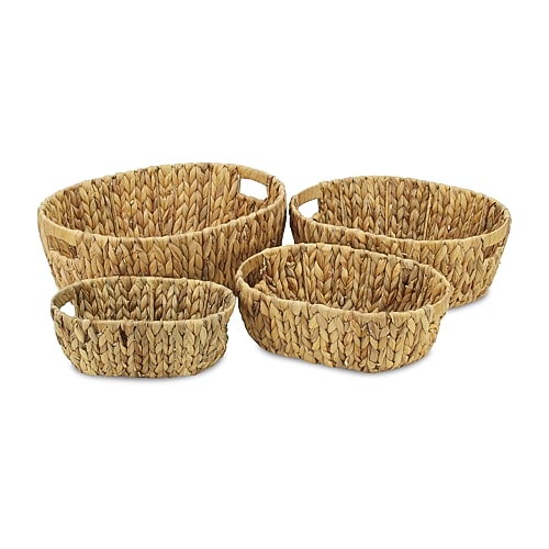 Click here for Oval Water-Hyancinth Baskets Set Of 4  One Size  B... prices