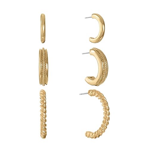 Click here for Monet Jewelry Gold Tone Womens Hypoallergenic 3 Pa... prices