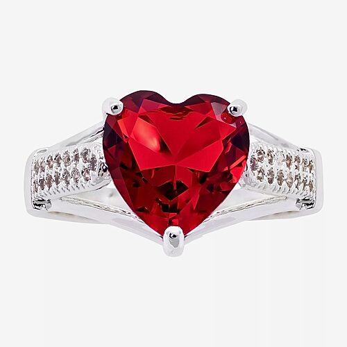 Click here for Sparkle Allure Womens Red Cubic Zirconia Pure Silv... prices