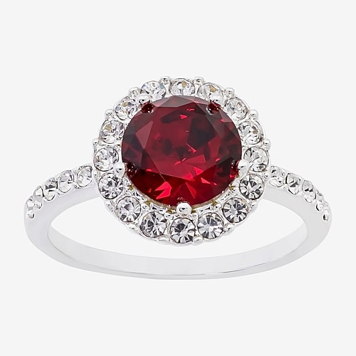 Click here for Sparkle Allure Womens Red Crystal Pure Silver Over... prices